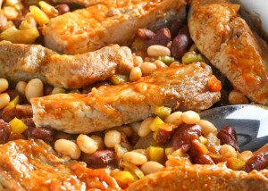 Country Style Ribs and Beans - Chocolate with Grace