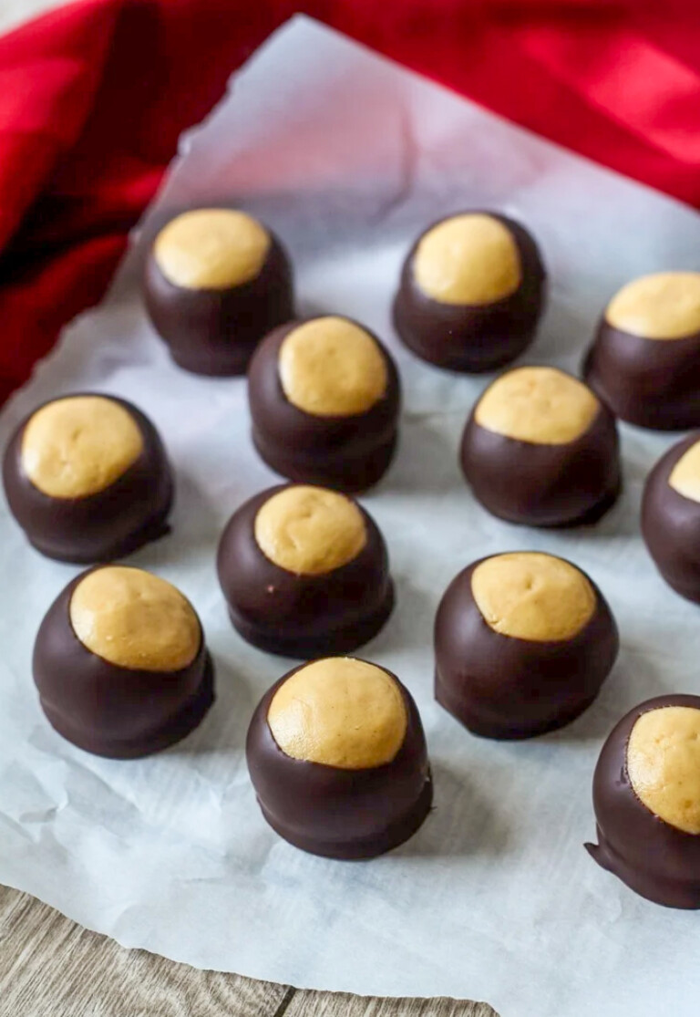 Buckeyes (Peanut Butter Balls) - Chocolate with Grace