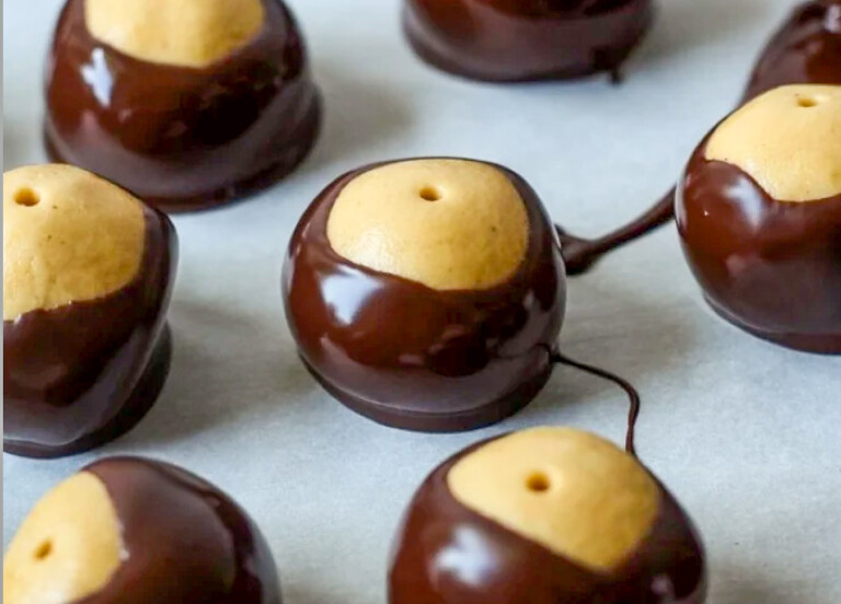 Buckeyes (Peanut Butter Balls) - Chocolate with Grace