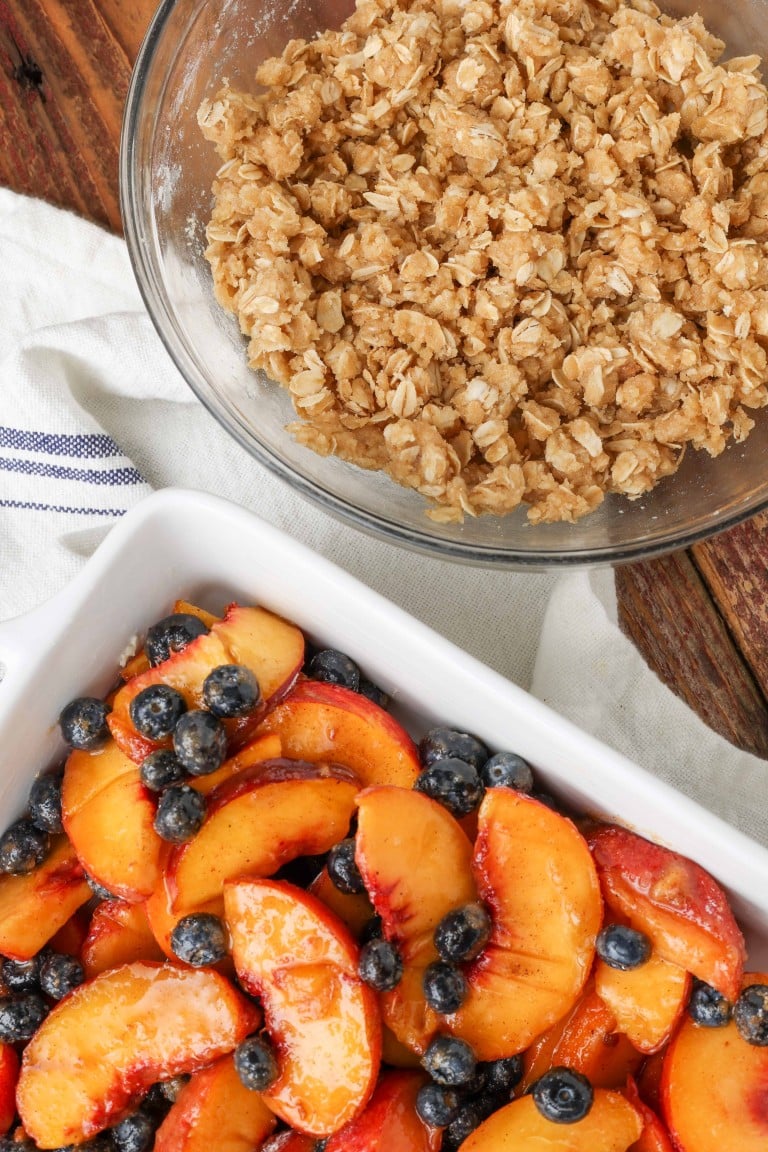 Peach Blueberry Crisp - Chocolate with Grace