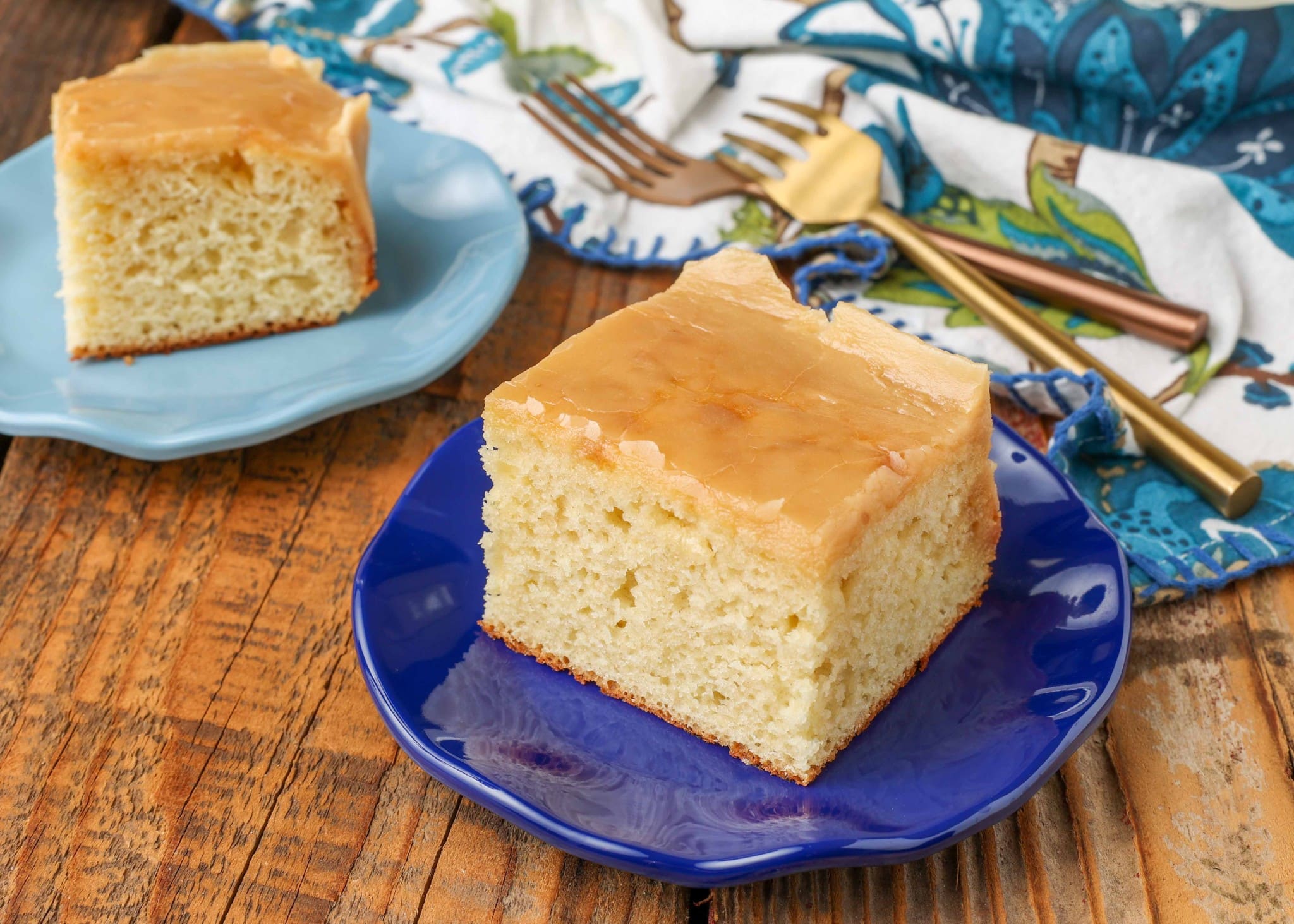 Buttermilk Cake with Caramel Icing - Chocolate with Grace