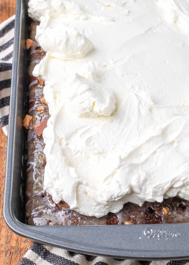 Heath Bar Cake - Chocolate with Grace