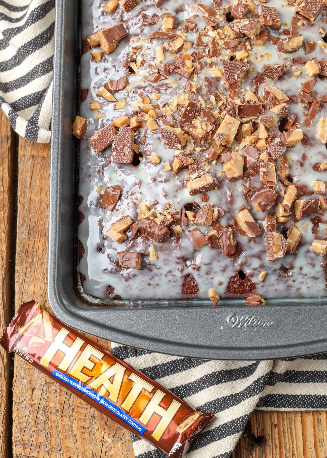 Heath Bar Cake - Chocolate with Grace