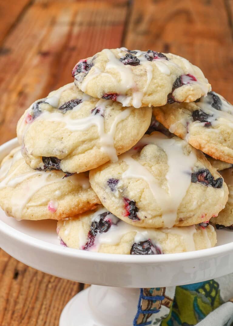 Lemon Blueberry Cookies - Chocolate with Grace