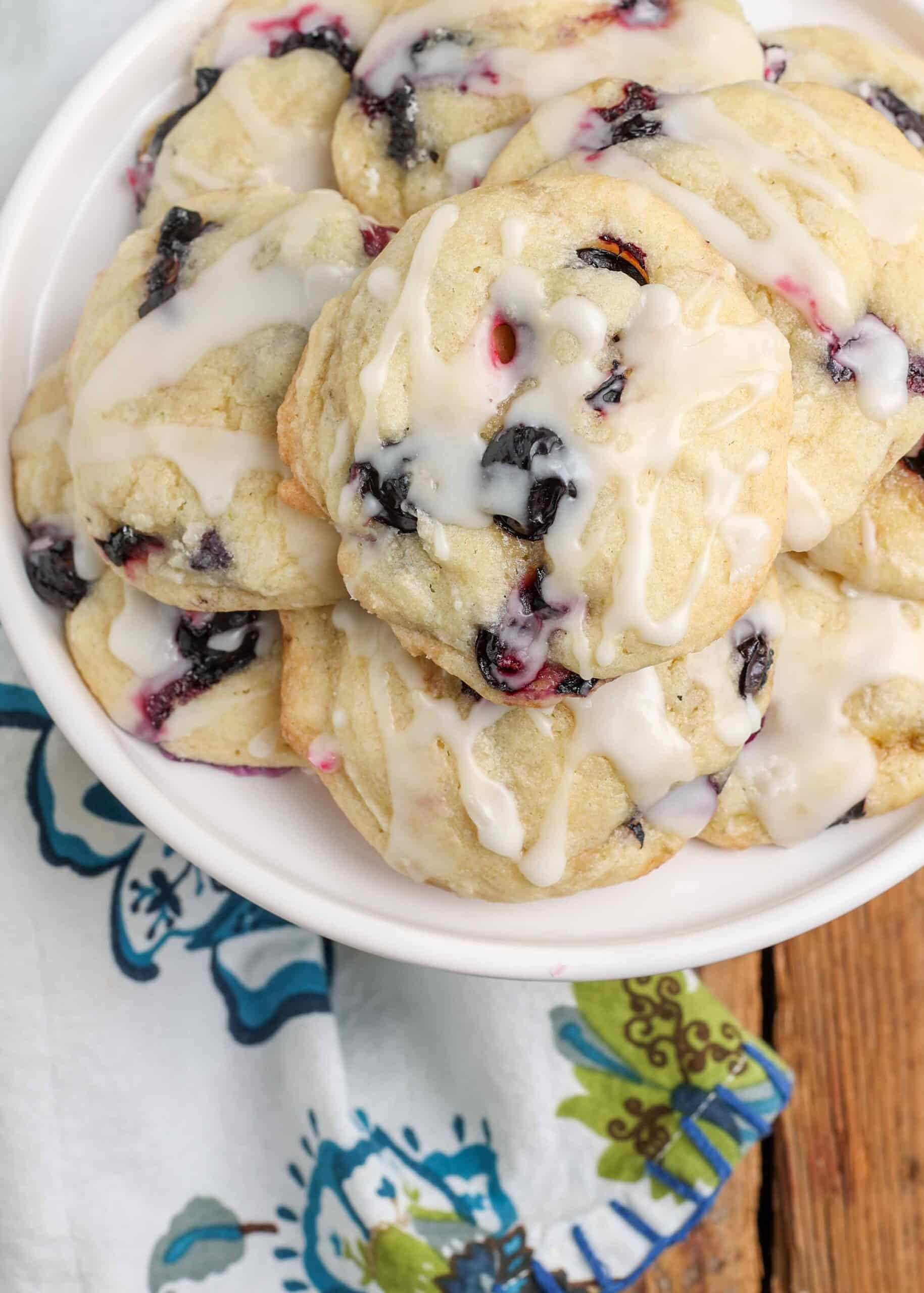 Lemon Blueberry Cookies - Chocolate with Grace