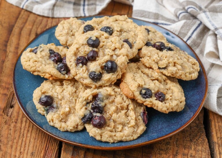 Blueberry Oatmeal Cookies - Chocolate with Grace