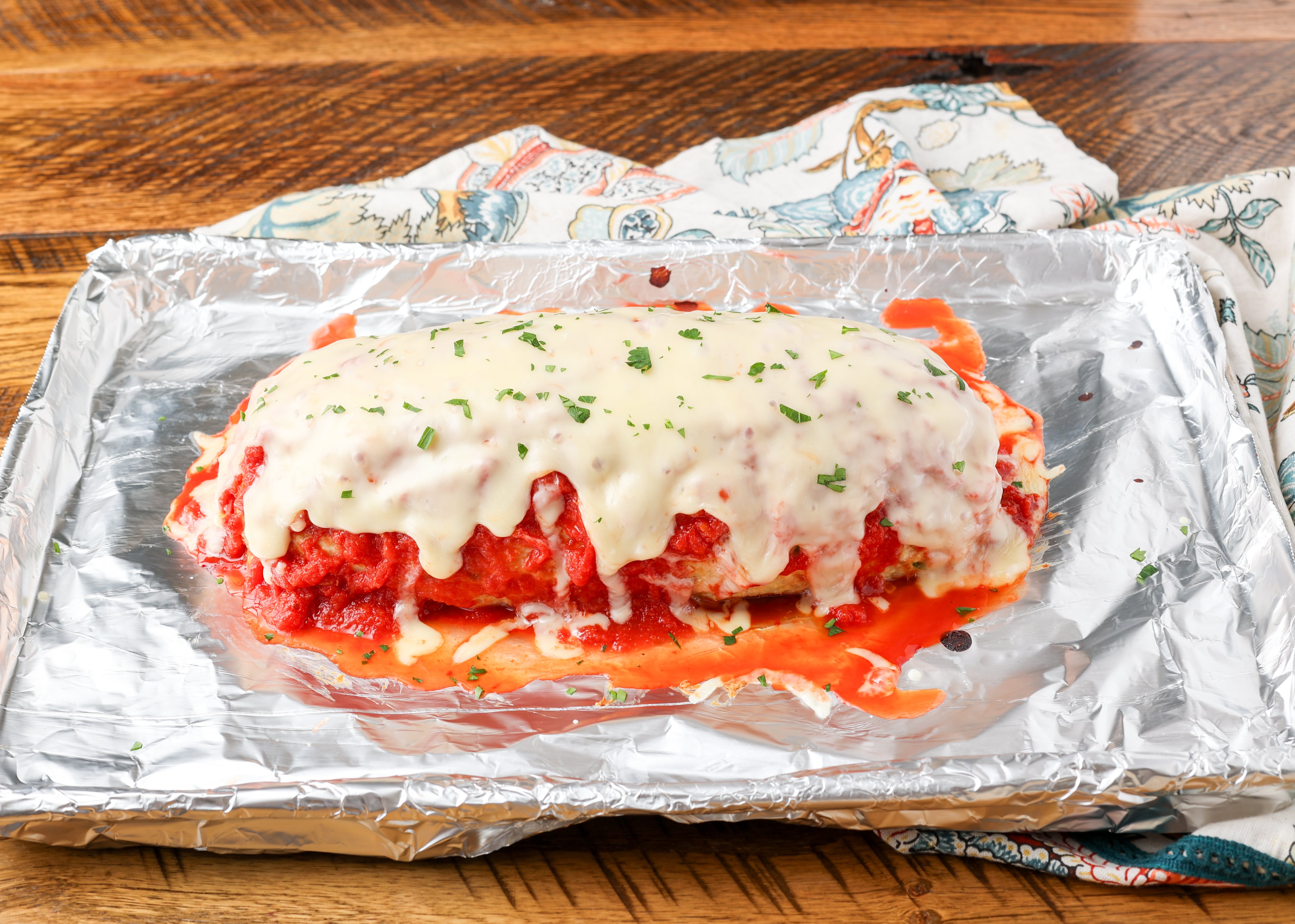 Chicken Parmesan Meatloaf - Chocolate with Grace