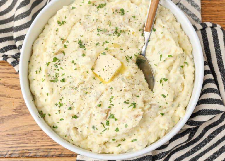 Cream Cheese Mashed Potatoes - Chocolate with Grace